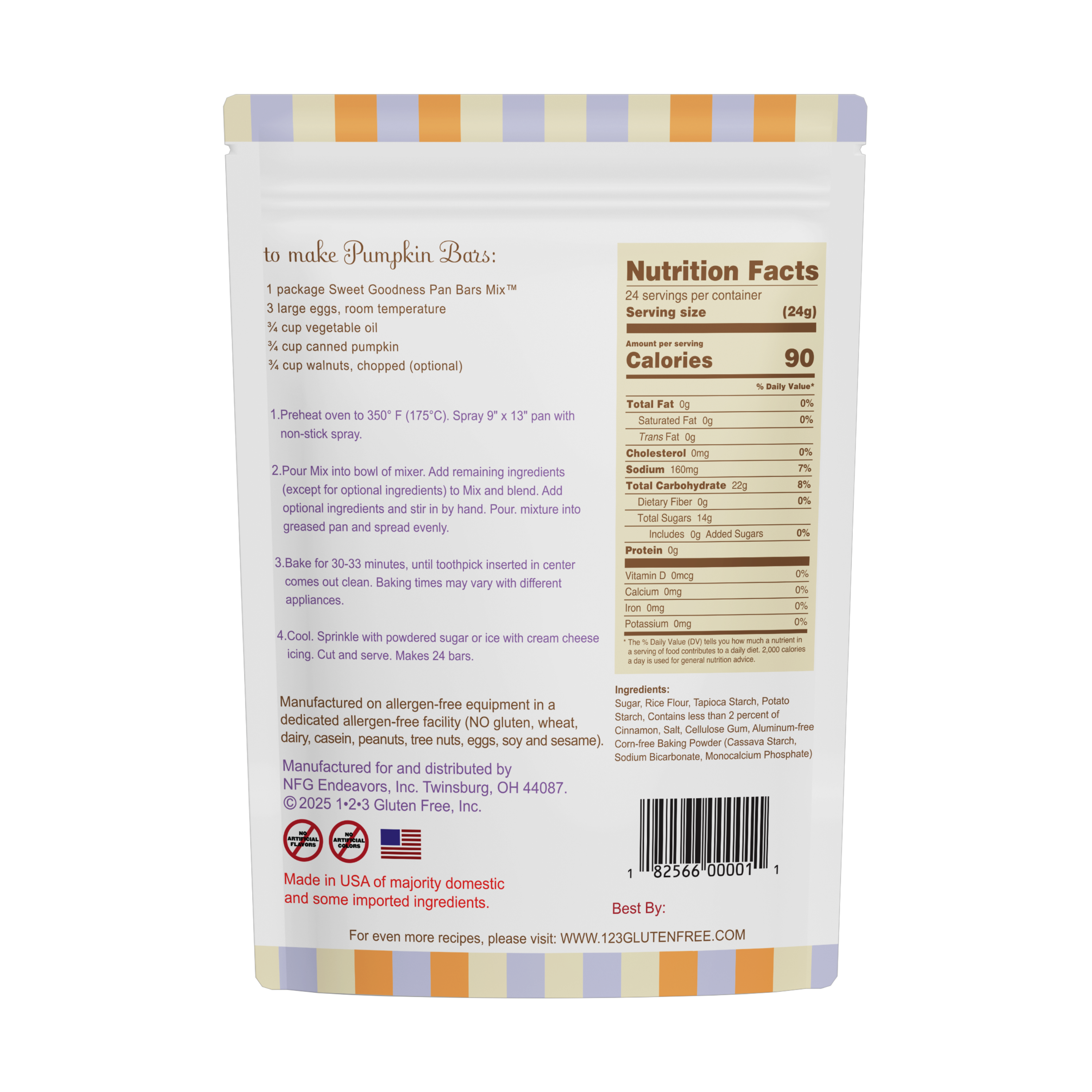 Sweet Goodness Pan Bars | 1-2-3 Gluten Free